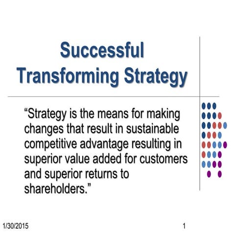 Strategy as Transformation | PPT