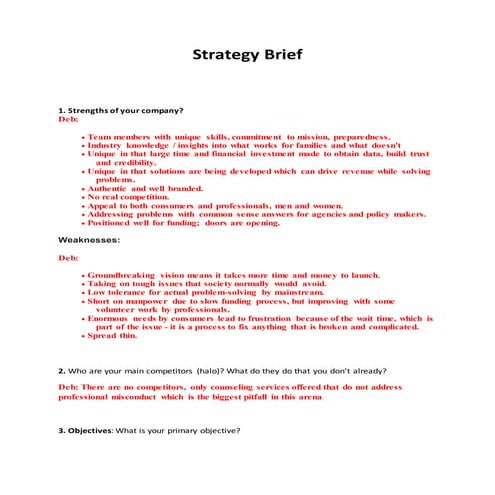 Strategy brief | DOCX