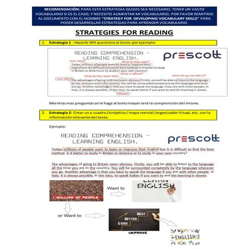 Strategy for developing reading skills | PDF