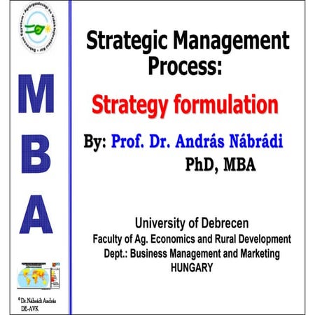 Strategy Formulation.study notes bba semster 2 | PDF