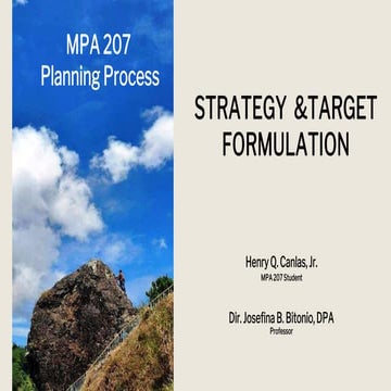 Strategy and Target formulation | PPT