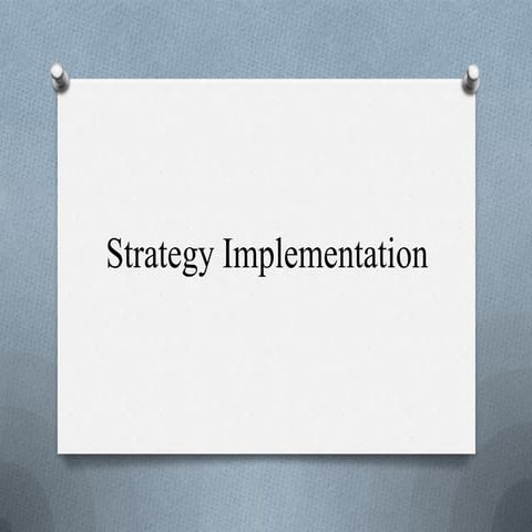 Strategy implementation | PPT
