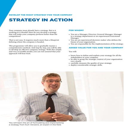 Brochure Strategy in action | PDF | Business Administration | Business