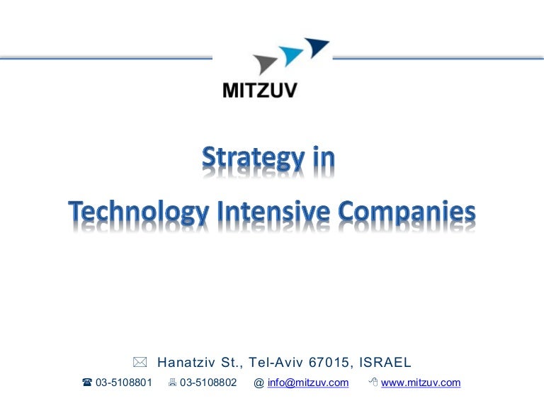 Strategy in technology intensive companies