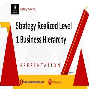 Strategy Realized Level 1 Business Hierarchy | PPT