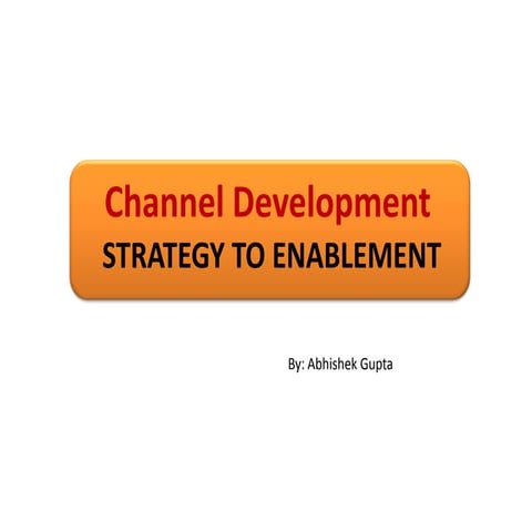 Formulating Channel Strategy | PPT
