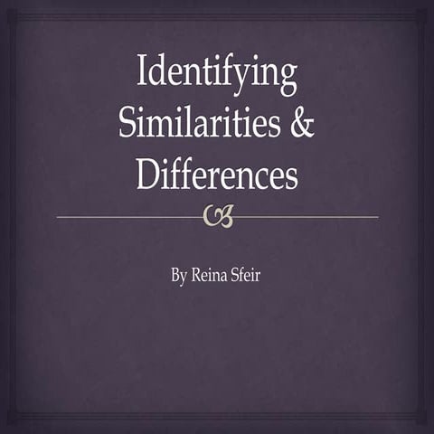 Similarities and differences | PPT