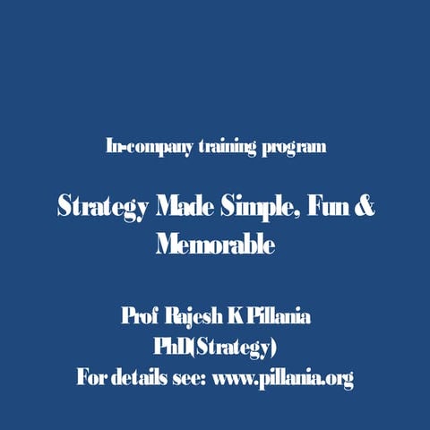 Strategy Training ( Simple, Fun and Memorable ) | PPT