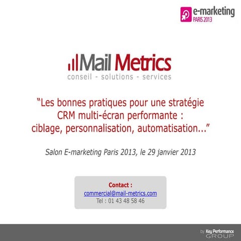 Mail metrics (by key performance group)