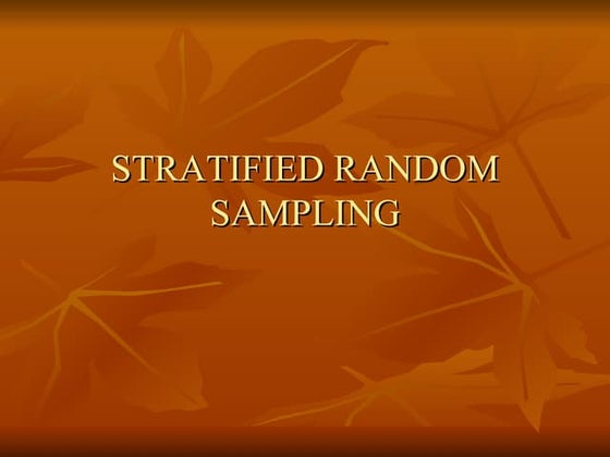Simple Random Sampling | PPT