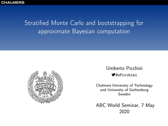 Stratified Monte Carlo And Bootstrapping For Approximate Bayesian