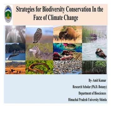 Strategies for biodiversty conservation in the face of climate change.pptx