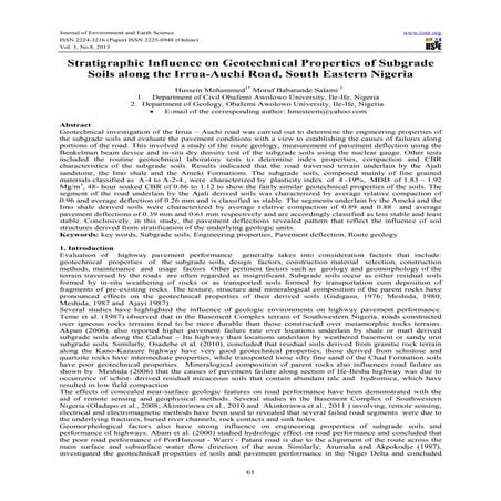 Stratigraphic influence on geotechnical properties of subgrade soils ...