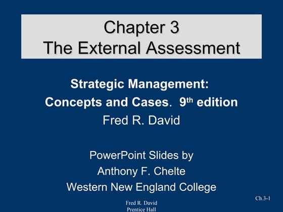 Chapter-3 External Assessment in Strategic Management | PPTX
