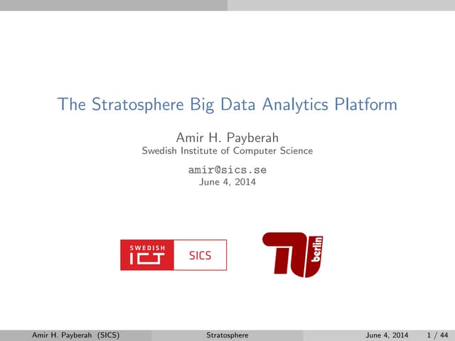 The Stratosphere Big Data Analytics Platform Ppt 0881