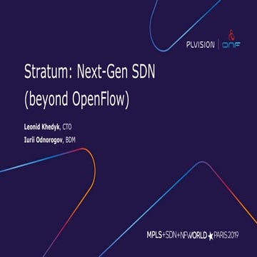 Stratum: Next-Gen SDN (beyond OpenFlow) | PPTX
