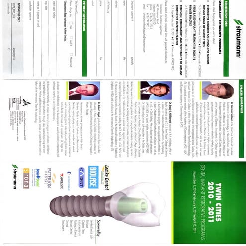 Straumann Classes 2011 | PDF