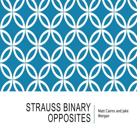 The Concept of Binary Opposition | PPTX