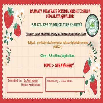 Strawberry production Technology .pptx