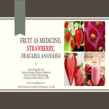 Fruit as Medicine: strawberry, Fragaria Ananassa | PDF