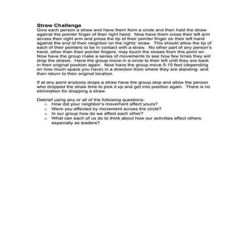 Straw challenge | DOC