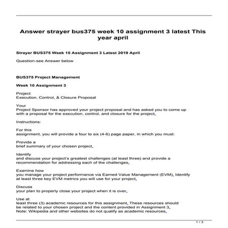Strayer bus375-week-10-assignment-3-latest-2020-april | PDF ...