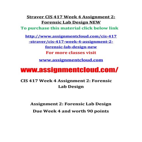 Strayer cis-417-week-4-assignment-2 | PDF