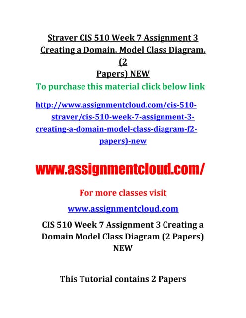 Strayer cis-510-week-7-assignment-3-creating-a-domain-model-class ... Strayer cis-510-week-7-assignment-3-creating-a-domain-model-class ...