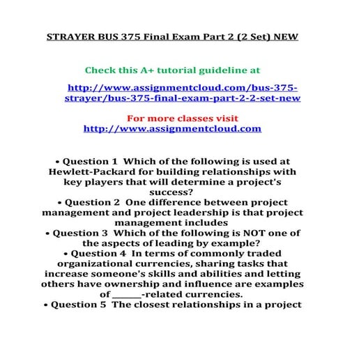 (New) final exam for mgt 527 mgt 527 all correct answers 100% | DOCX