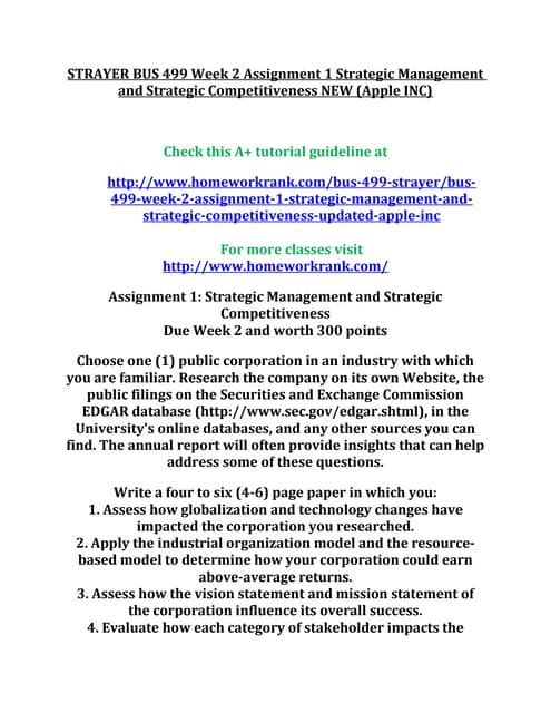 Bus 515 week 3 assignment 1 – vice president of operations, part 1 | PDF