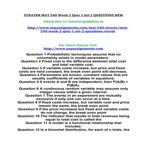 Assignment quant | DOCX