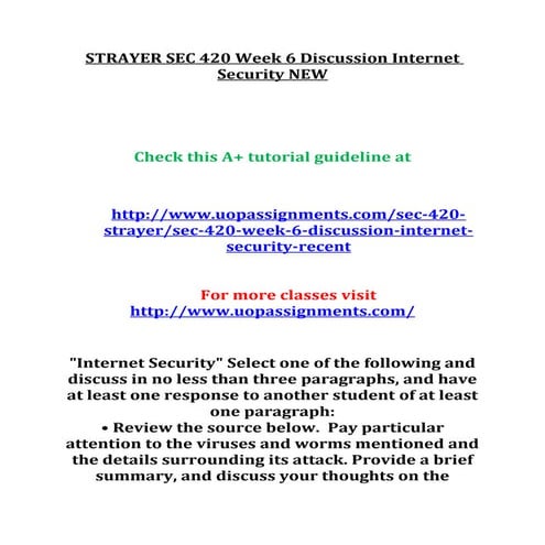 Strayer sec 420 | DOC