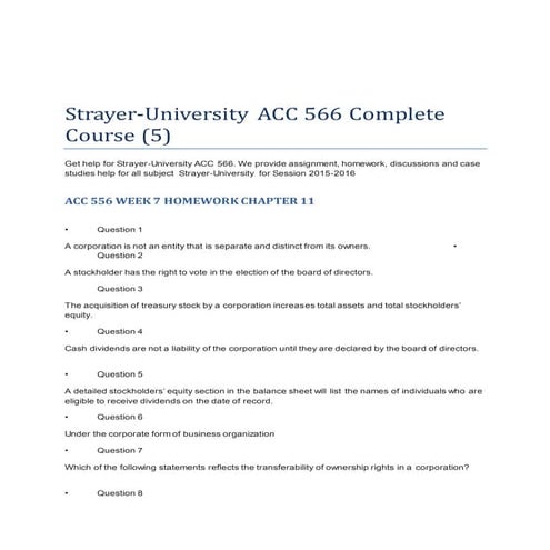 Strayer university acc 566 (5) | PDF