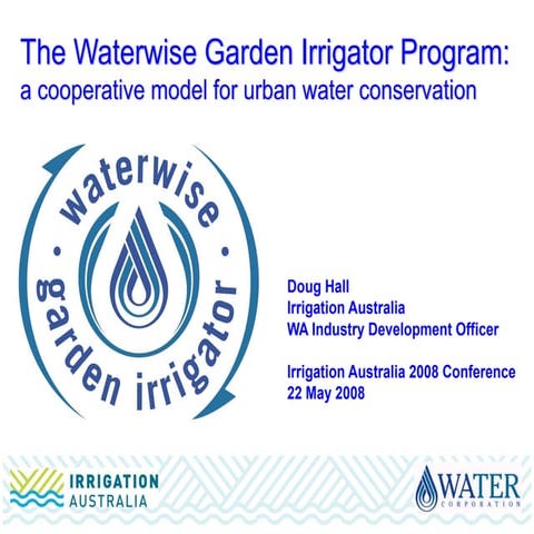 The Waterwise Garden Irrigator Program: A Cooperative Model for Urban ...