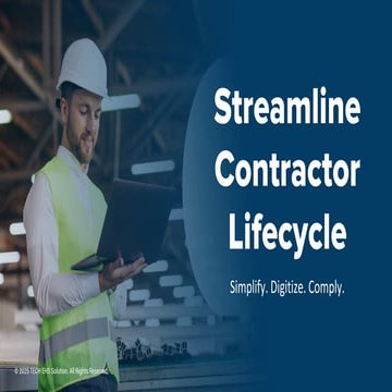 Streamline Contractor Lifecycle- TECH EHS Solution | PDF