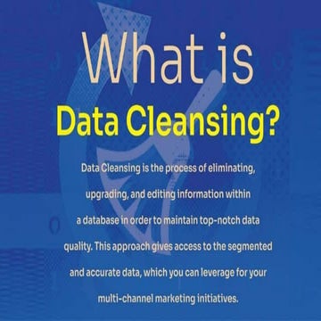 What is Data Cleansing? | PPT