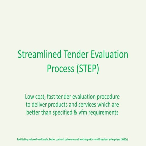 Streamlined Tender Evaluation Presentation | PPTX