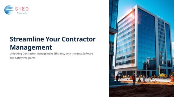 Streamline Work with Contractor Management Software & Portal | PPT