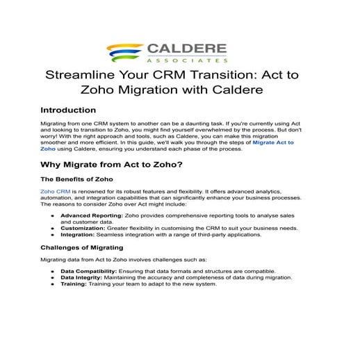 Streamline Your CRM Transition_ Act to Zoho Migration with Caldere.pdf