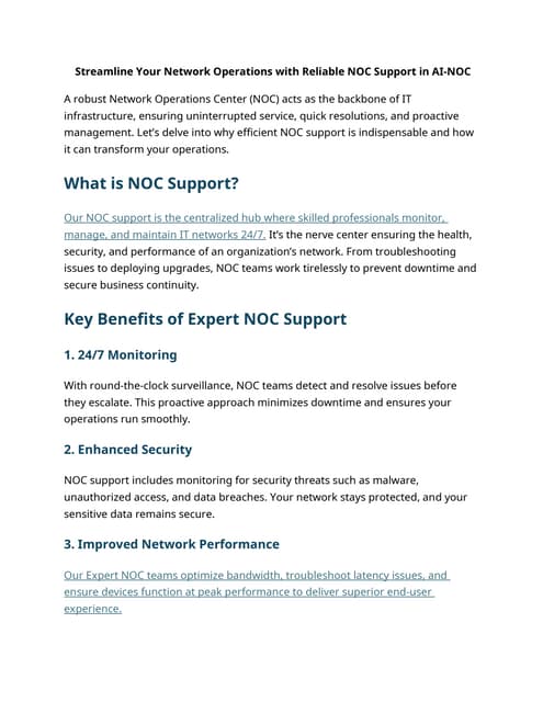 Revolutionizing IT Efficiency & The Power of Network Operations Center (NOC) Services in AI-NOC.docx