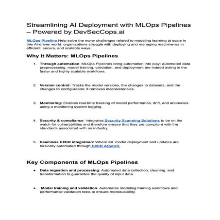 Streamlining AI Deployment with MLOps Pipelines – Powered by DevSecCops.pdf
