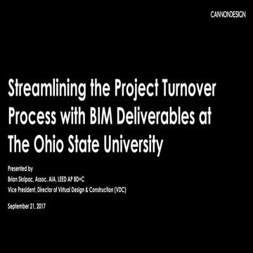 Streamlining the Project Turnover Process with BIM Deliverables at the ...