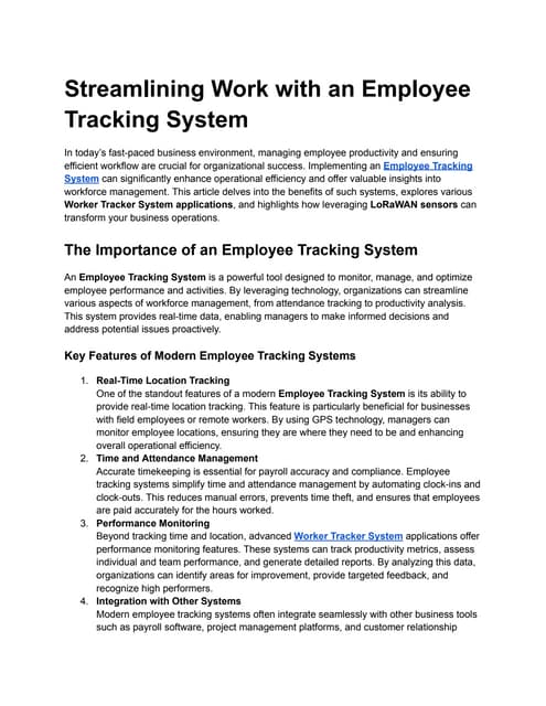 Maximizing Efficiency with Field Employee Tracking Software | PPT