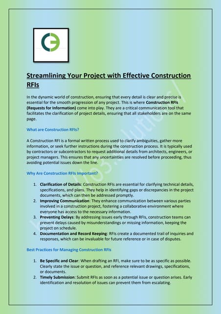 Streamlining Your Project with Effective Construction RFIs.pdf Streamlining Your Project with Effective Construction RFIs.pdf