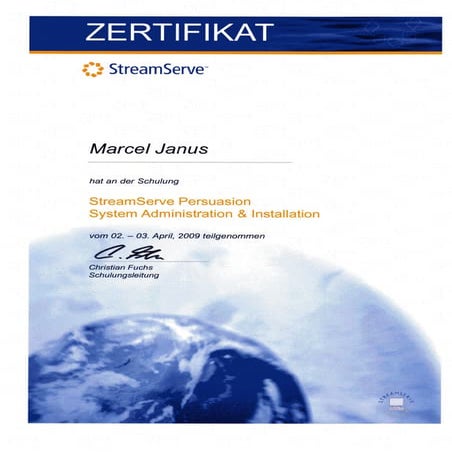 StreamServe persuasion system administration & installation course | PDF