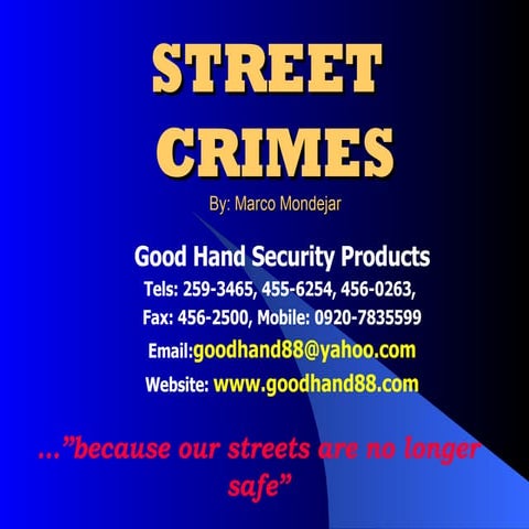 Street Crime | PPT