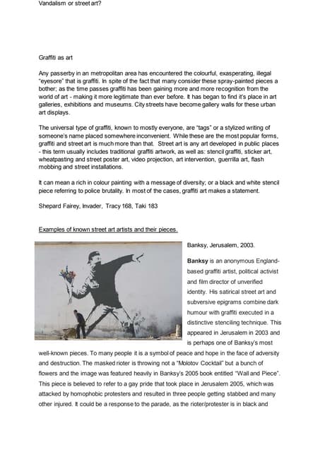 STENCIL ART_Blek le Rat/BANKSY | PPT