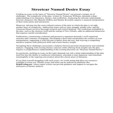 Streetcar Named Desire Essay.pdf