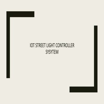 STREET LIGHT PPT for technical seminaR | PPTX