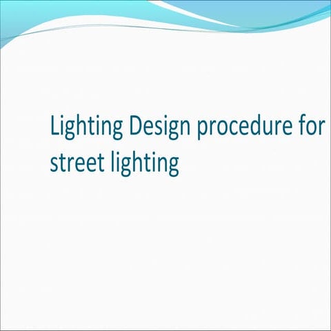 Street lighting | PPT
